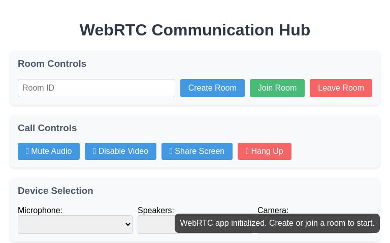WebRTC Communication Hub ― Perchance Generator