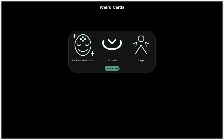 Weird Cards ― Perchance Generator
