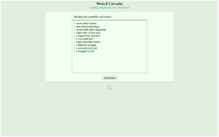 Weird Circuits ― Perchance Generator