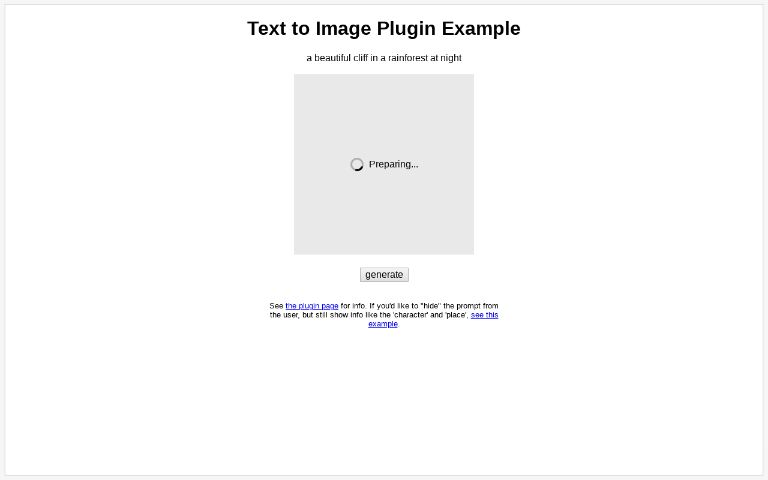 Text to Image Plugin Example