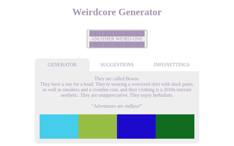 Weirdcore Generator