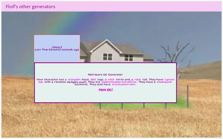 Weirdcore Ocgen 1 ― Perchance Generator