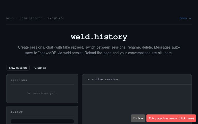 weld.history examples ― Perchance Generator