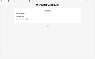 Werewolf Generator