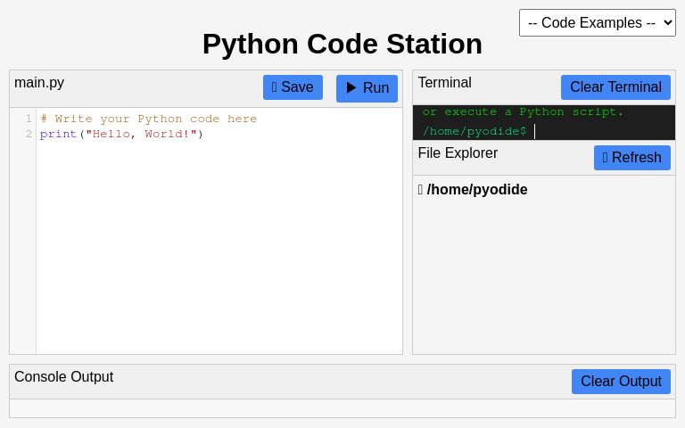 Python Code Station ― Perchance Generator