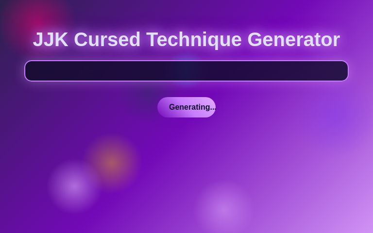 JJK Cursed Technique Generator