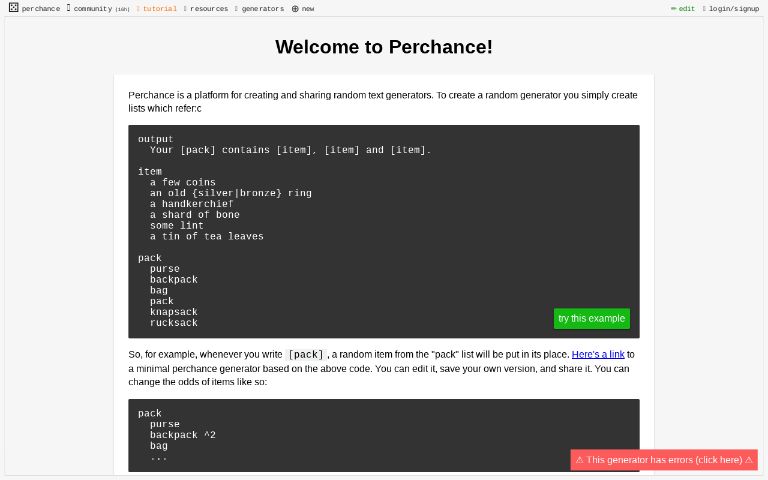 Create a Random Generator - Perchance.org