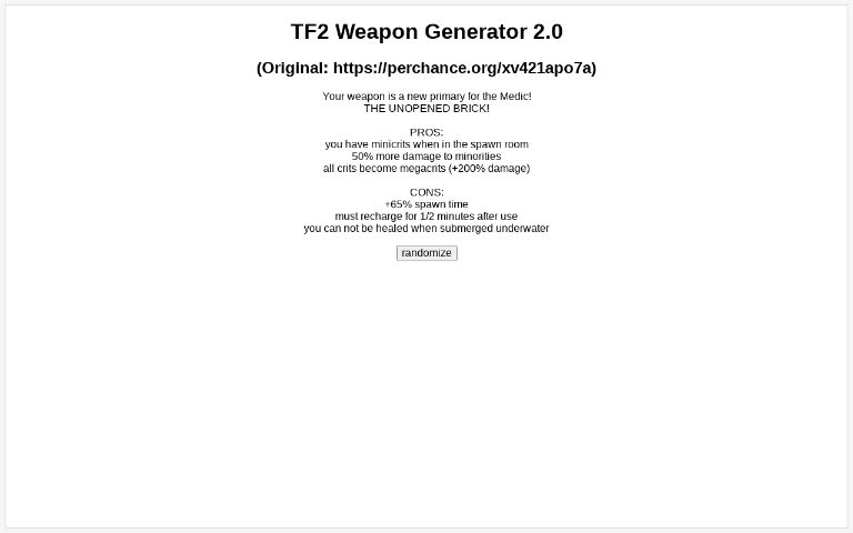 TF2 Weapon Generator 2.0