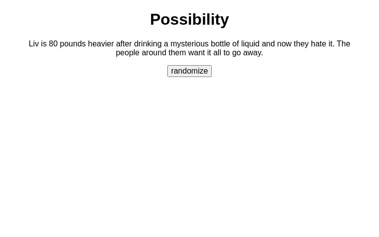 Possibility ― Perchance Generator