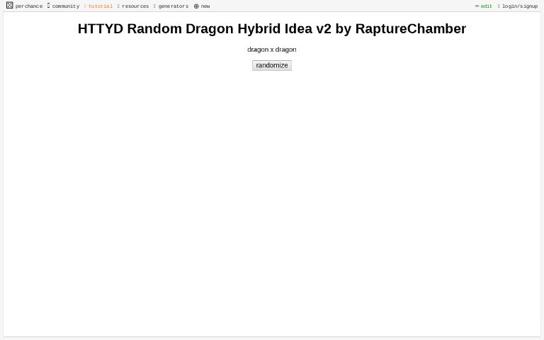 HTTYD Random Dragon Hybrid Idea v2 by RaptureChamber ― Perchance Generator