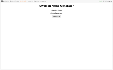 Swedish Name Generator