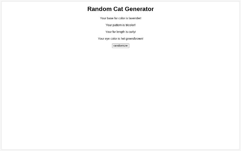 Random Cat Generator