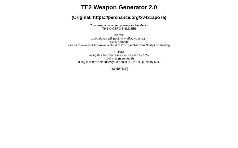 TF2 Weapon Generator 2.0