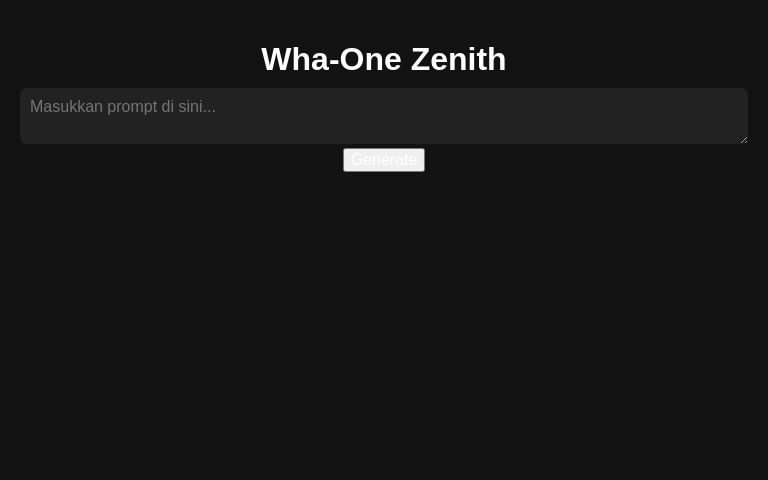 Wha-One Zenith ― Perchance Generator