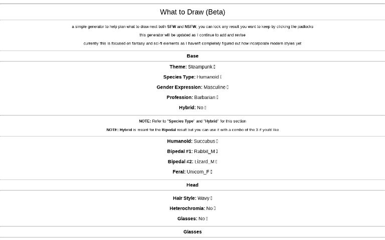 What To Draw Generator