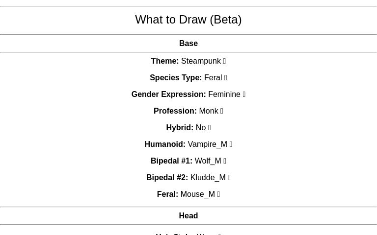 What To Draw Generator Testing