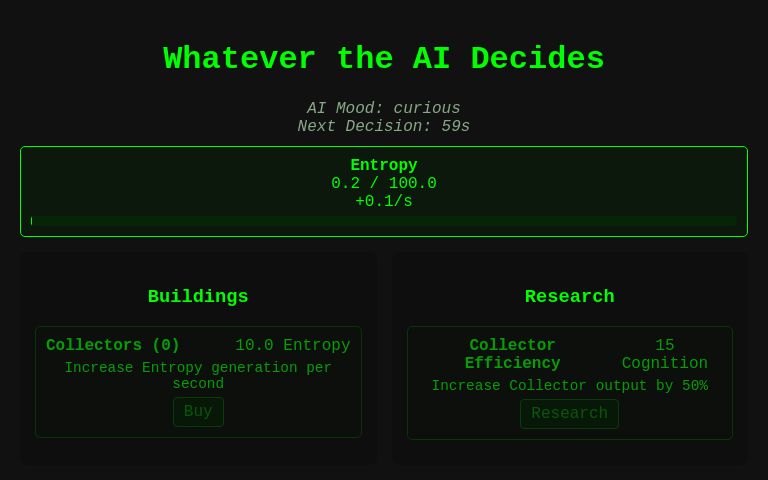 Whatever the AI Decides ― Perchance Generator