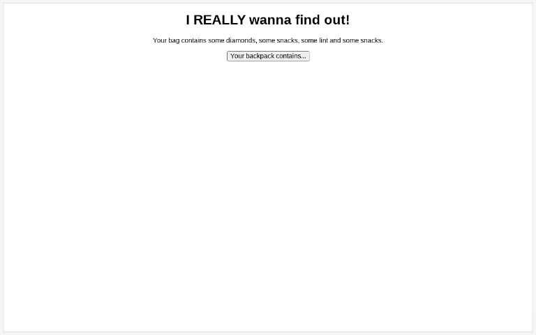 What's in your pack, what's in your backpack? ― Perchance Generator