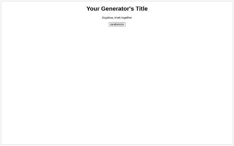 Which Broken Tusk ― Perchance Generator