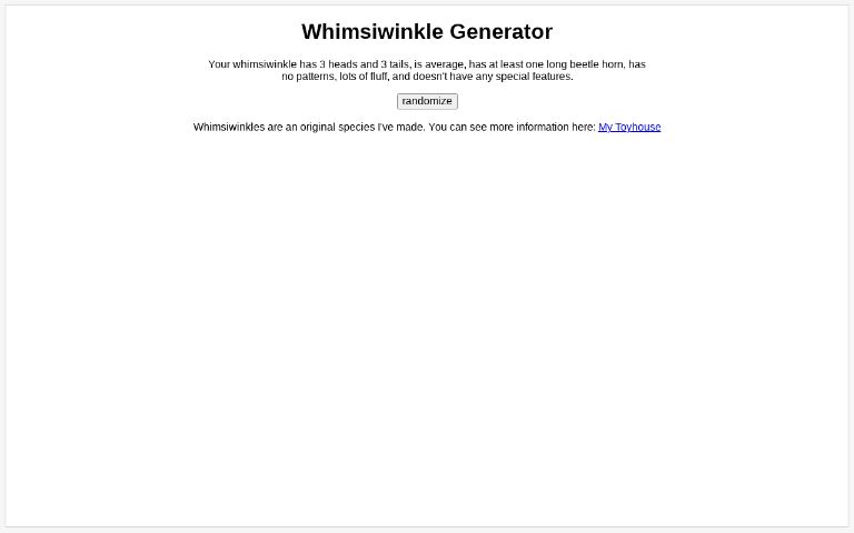 Whimsiwinkle Generator