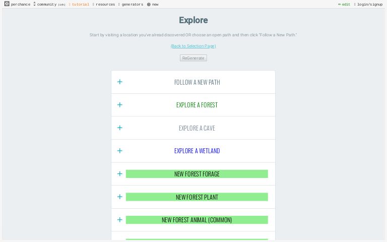 Explore ― Perchance Generator