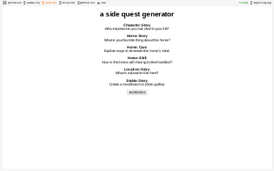 a side quest generator