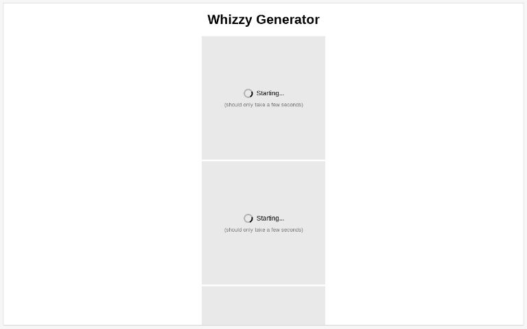 Whizzy Generator
