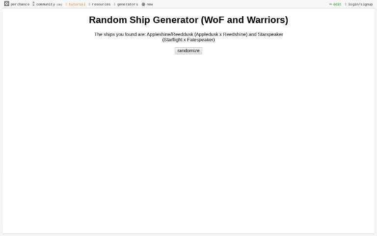 Random Ship Generator (WoF and Warriors)