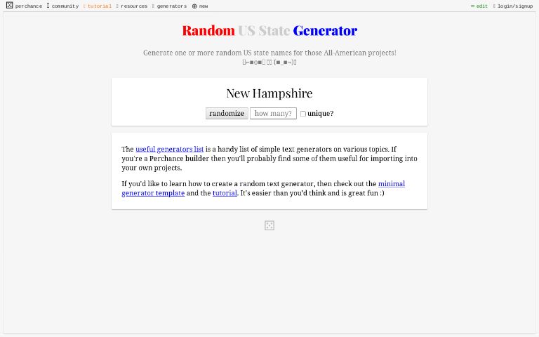 Random US State Generator
