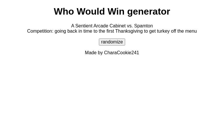 Who Would Win generator