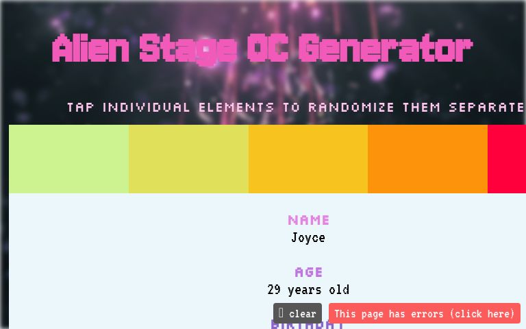 Alien Stage OC Generator