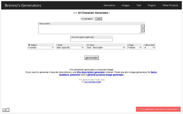 AI Character Generator