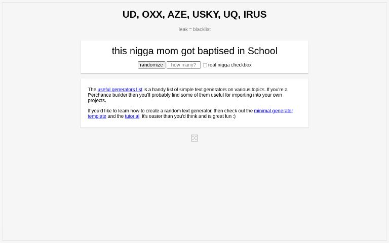 UD, OXX, AZE, USKY, UQ, IRUS ― Perchance Generator