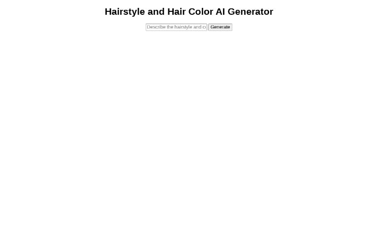Hairstyle and Hair Color AI Generator