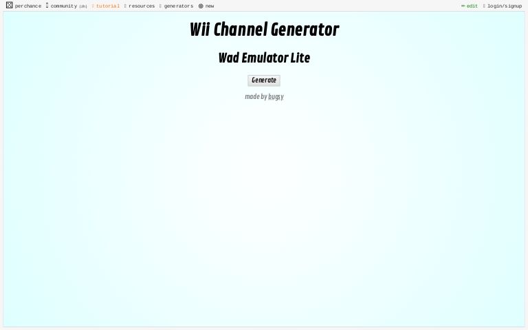 Wii Channel Generator