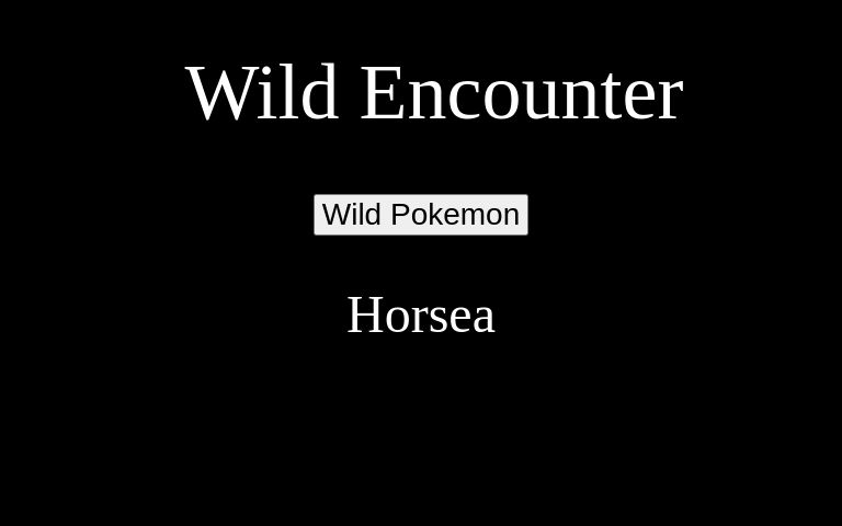 Wild Encounter ― Perchance Generator