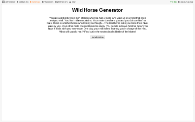 Wild Horse Generator