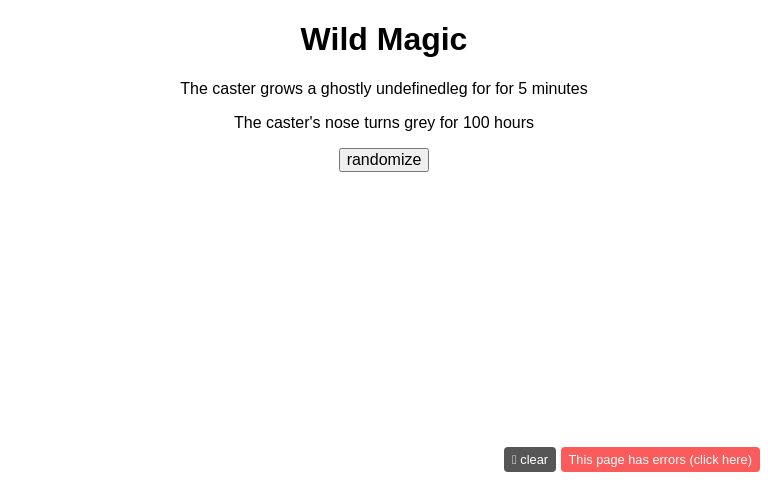 Wild Magic ― Perchance Generator