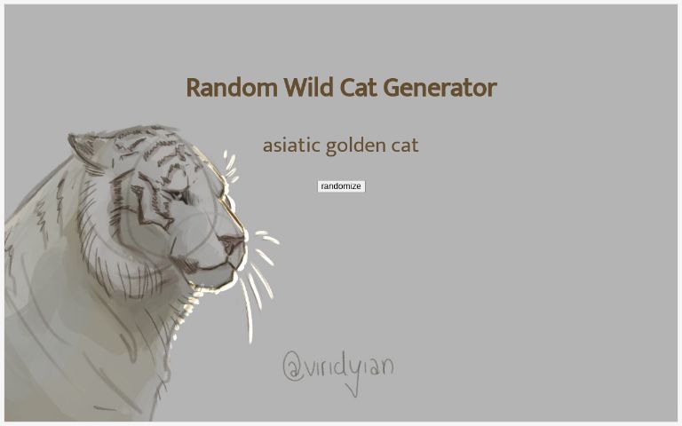 Random Wild Cat Generator