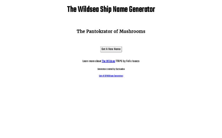 The Wildsea Ship Name Generator