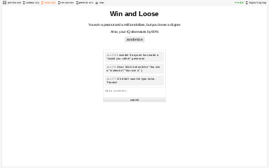 Win and Loose ― Perchance Generator