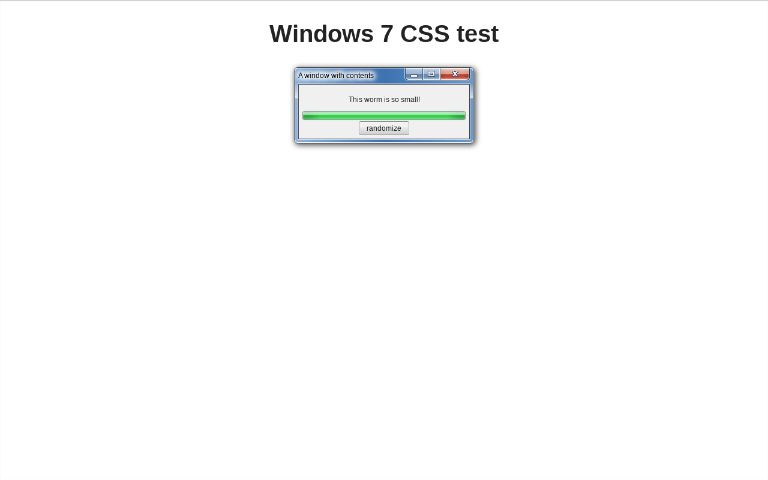 Windows 7 CSS test ― Perchance Generator