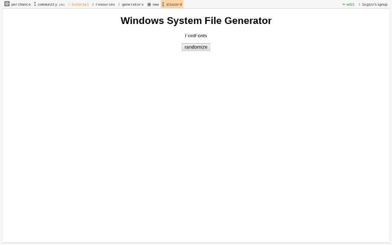 Windows System File Generator