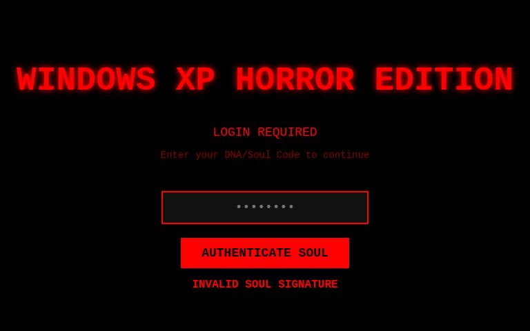 WINDOWS XP HORROR EDITION ― Perchance Generator