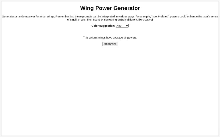 Wing Power Generator