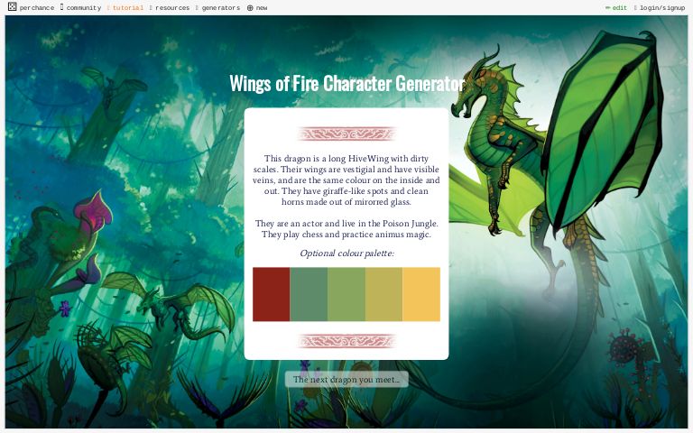 Wings of Fire Character Generator