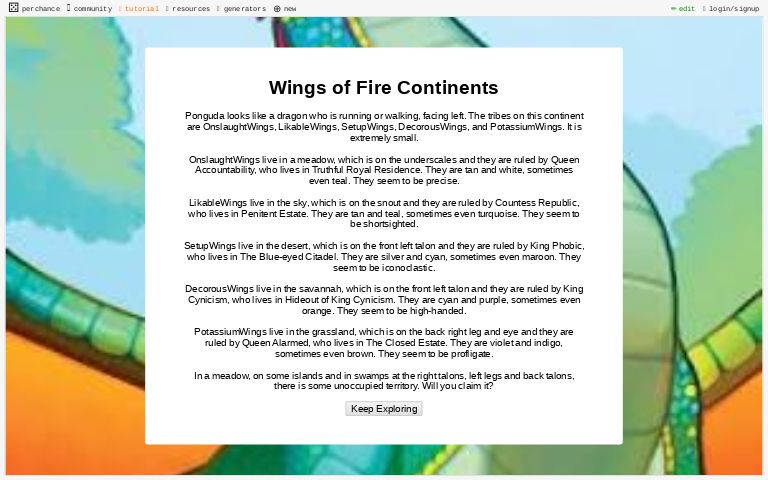 Wings of Fire Continents ― Perchance Generator