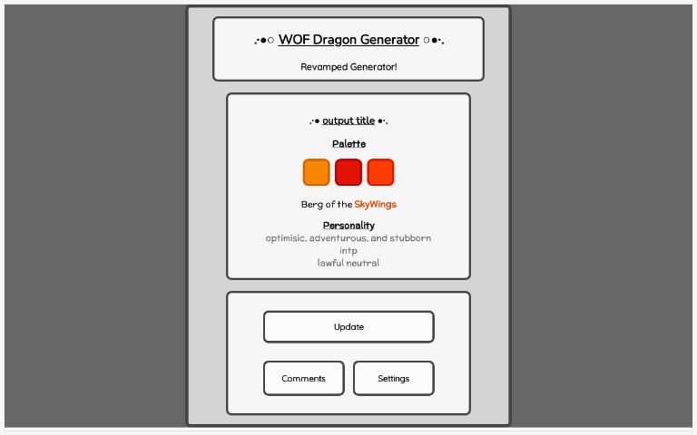 .∙• WOF Dragon Generator •∙.