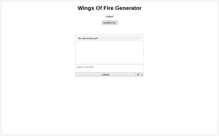 Wings Of Fire Generator