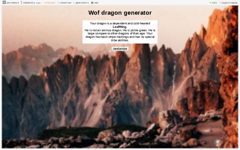 Wof dragon generator